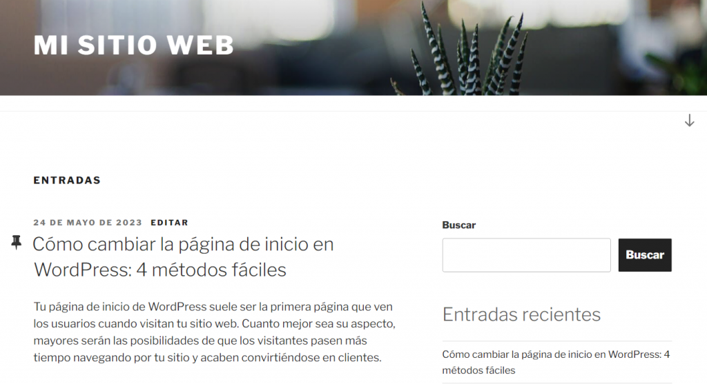 Cómo cambiar la página de inicio en WordPress: 4 métodos fáciles