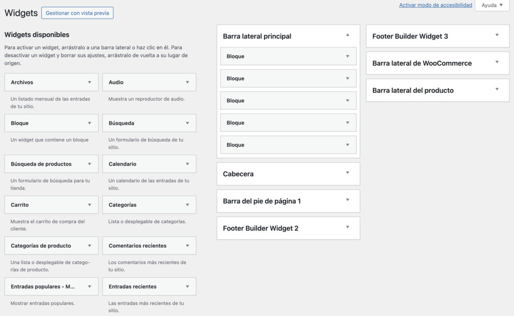 Widgets en WordPress: tipos, funciones y cómo añadirlos