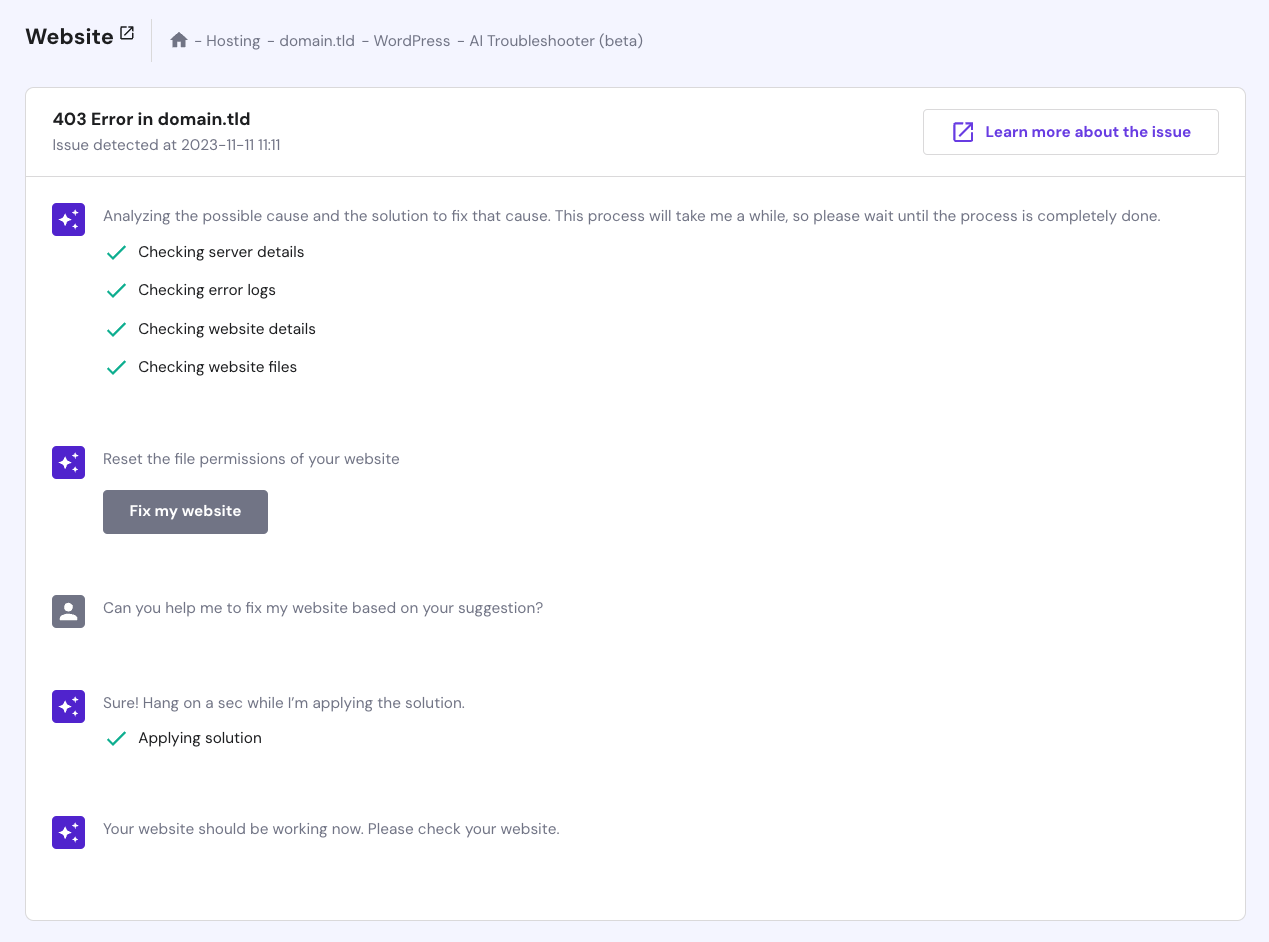 Wordpress Ai Troubleshooter Detects And Fixes Website Errors