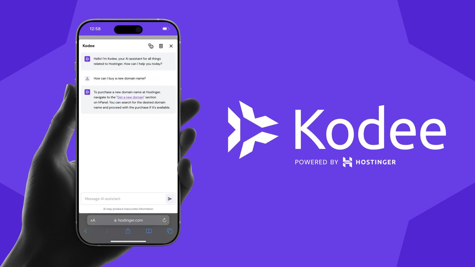 Meet Kodee, your companion for building and managing a website