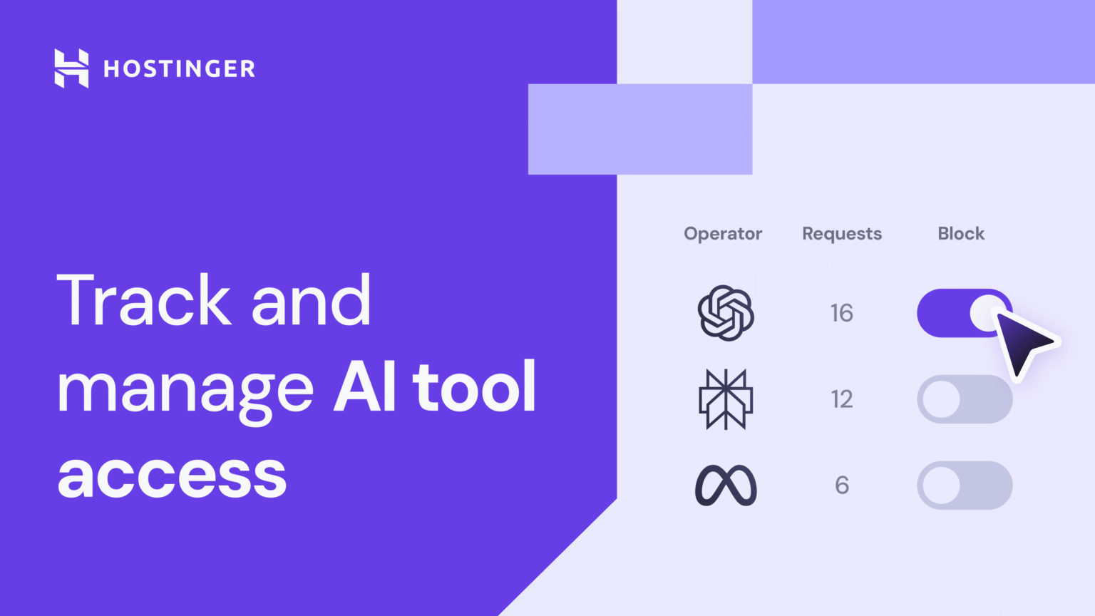 Your website, your rules: Track and control AI bots