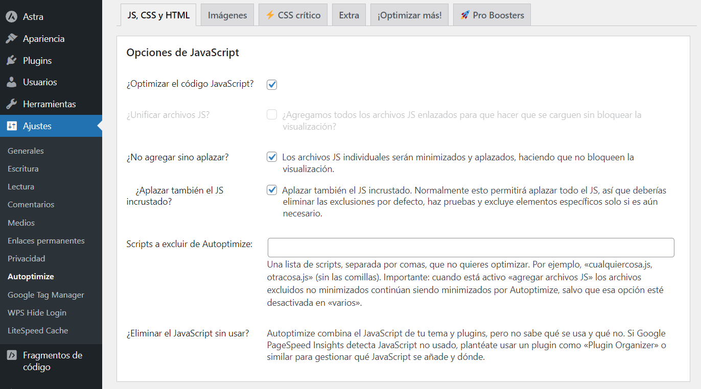 Cómo combinar JavaScript externo en WordPress