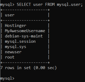 Comment lister les utilisateurs MySQL en utilisant Linux