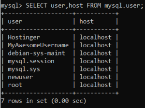 Comment lister les utilisateurs MySQL en utilisant Linux