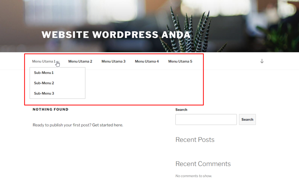 Cara Membuat Menu di WordPress + Submenu Drop-Down