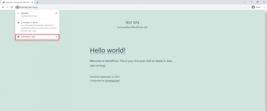 How to fix "NET::ERR_CERT_COMMON_NAME_INVALID" error