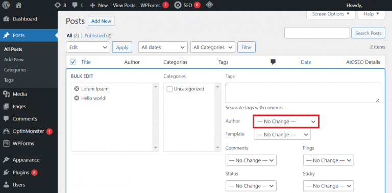 How to Change Author in WordPress: 4 Simple Methods (Including Classic ...