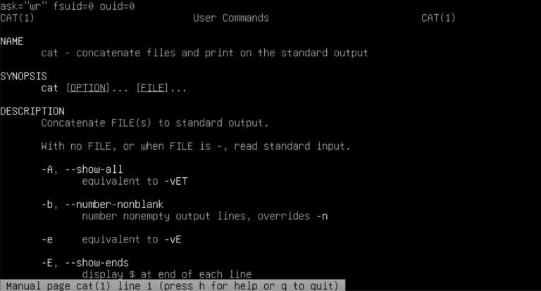 How to use the Linux cat command