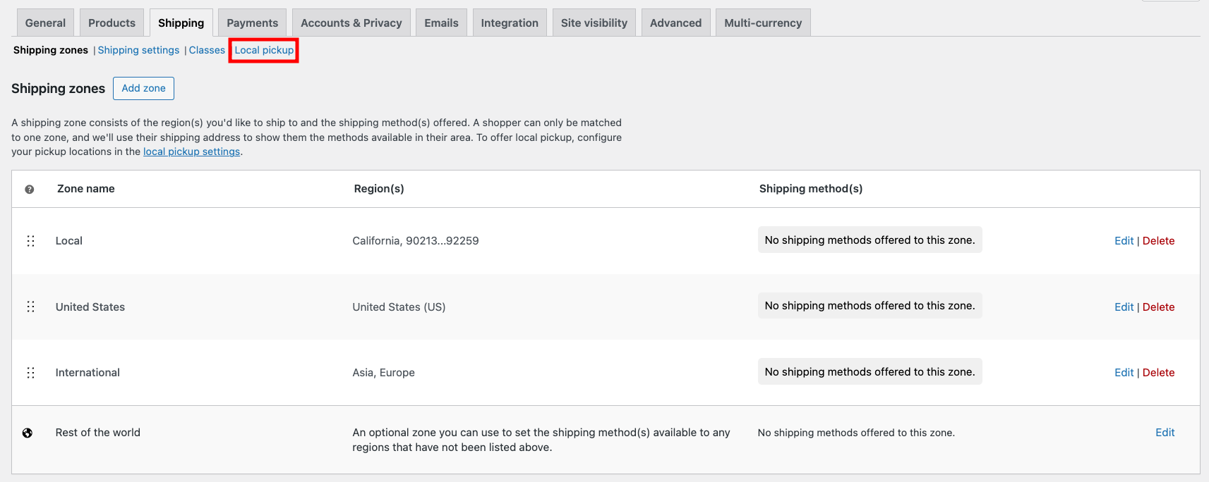 How to set up shipping in WooCommerce