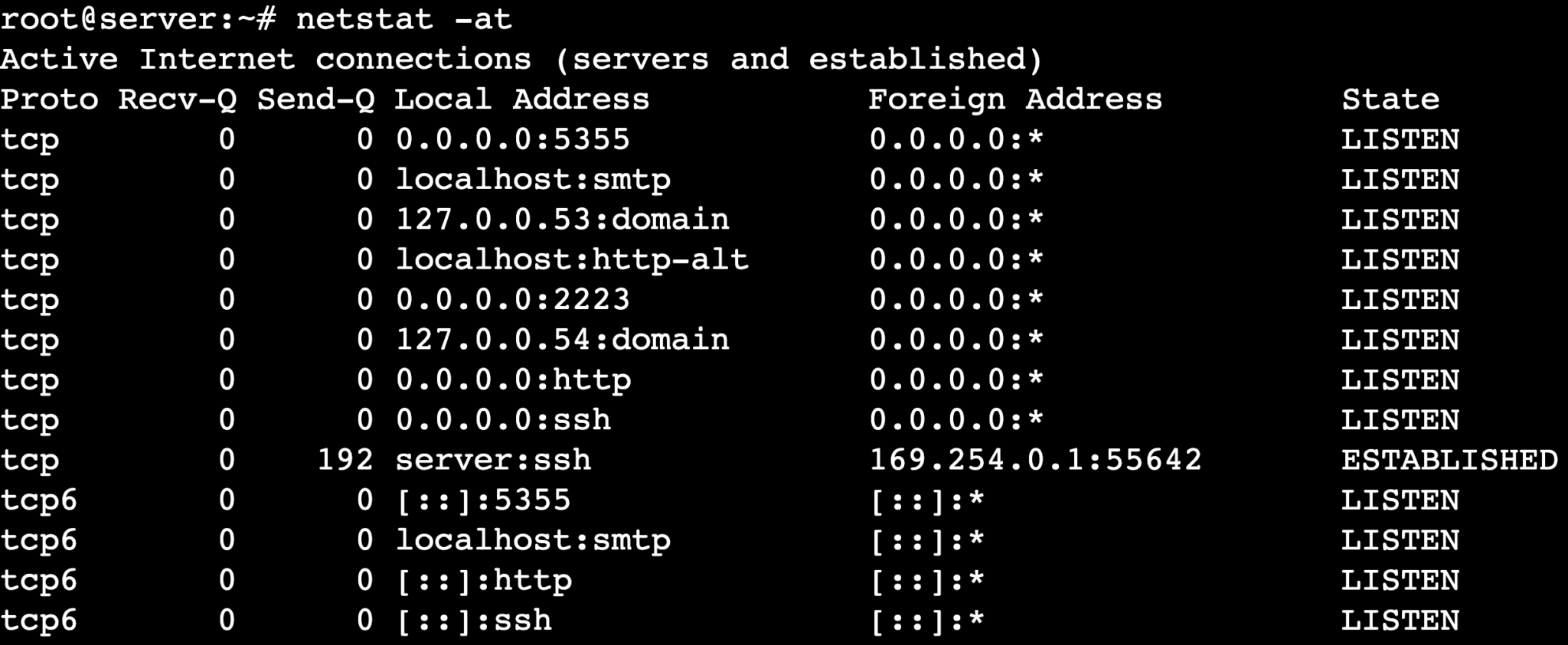 How to use the netstat command in Linux