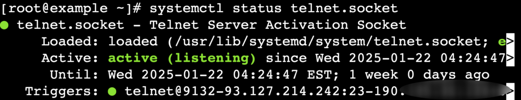 How to use the telnet command in Linux