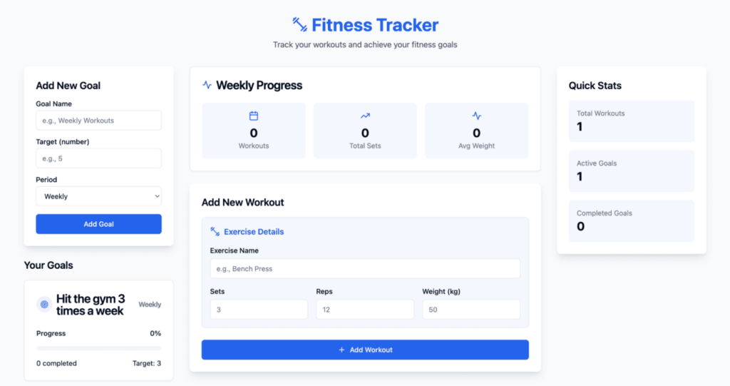 How to create a fitness web app without coding