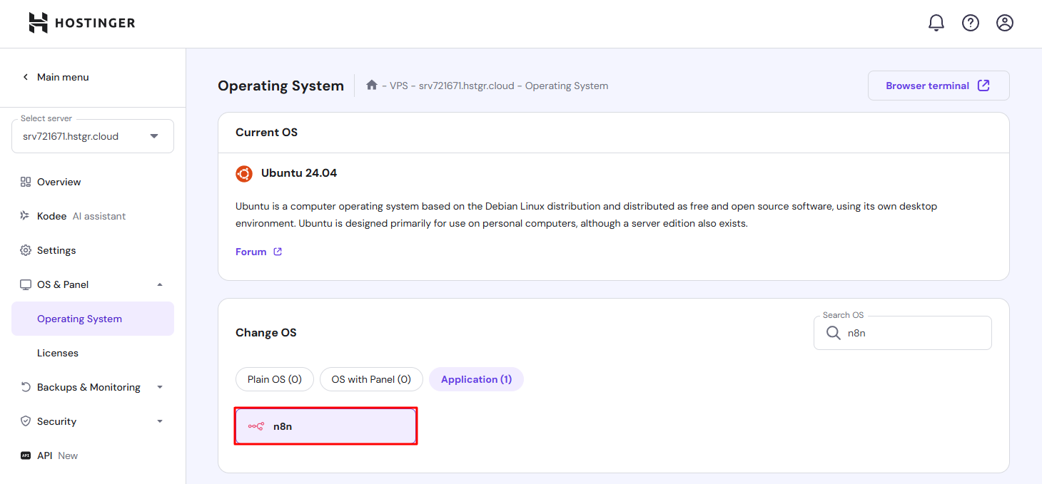 How to build an AI agent with n8n on Hostinger VPS