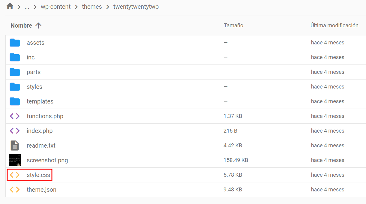Cómo añadir un CSS a WordPress usando wp_enqueue_style