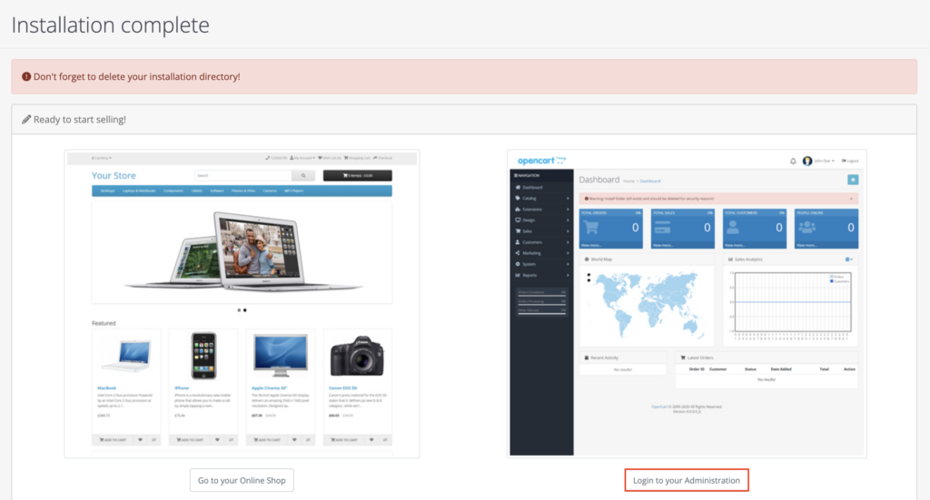 How to install OpenCart: 2 quick methods