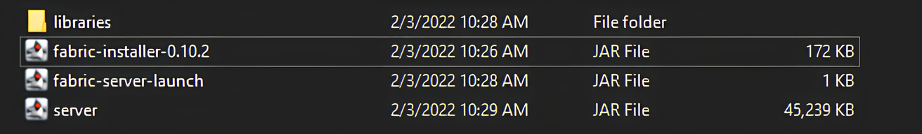 How to install the Fabric mod loader on a Minecraft server