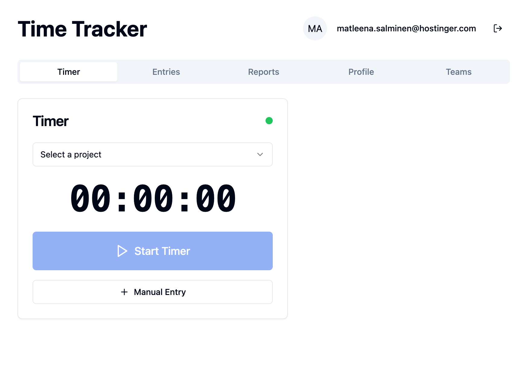 How to create a time-tracking web app with Hostinger Horizons