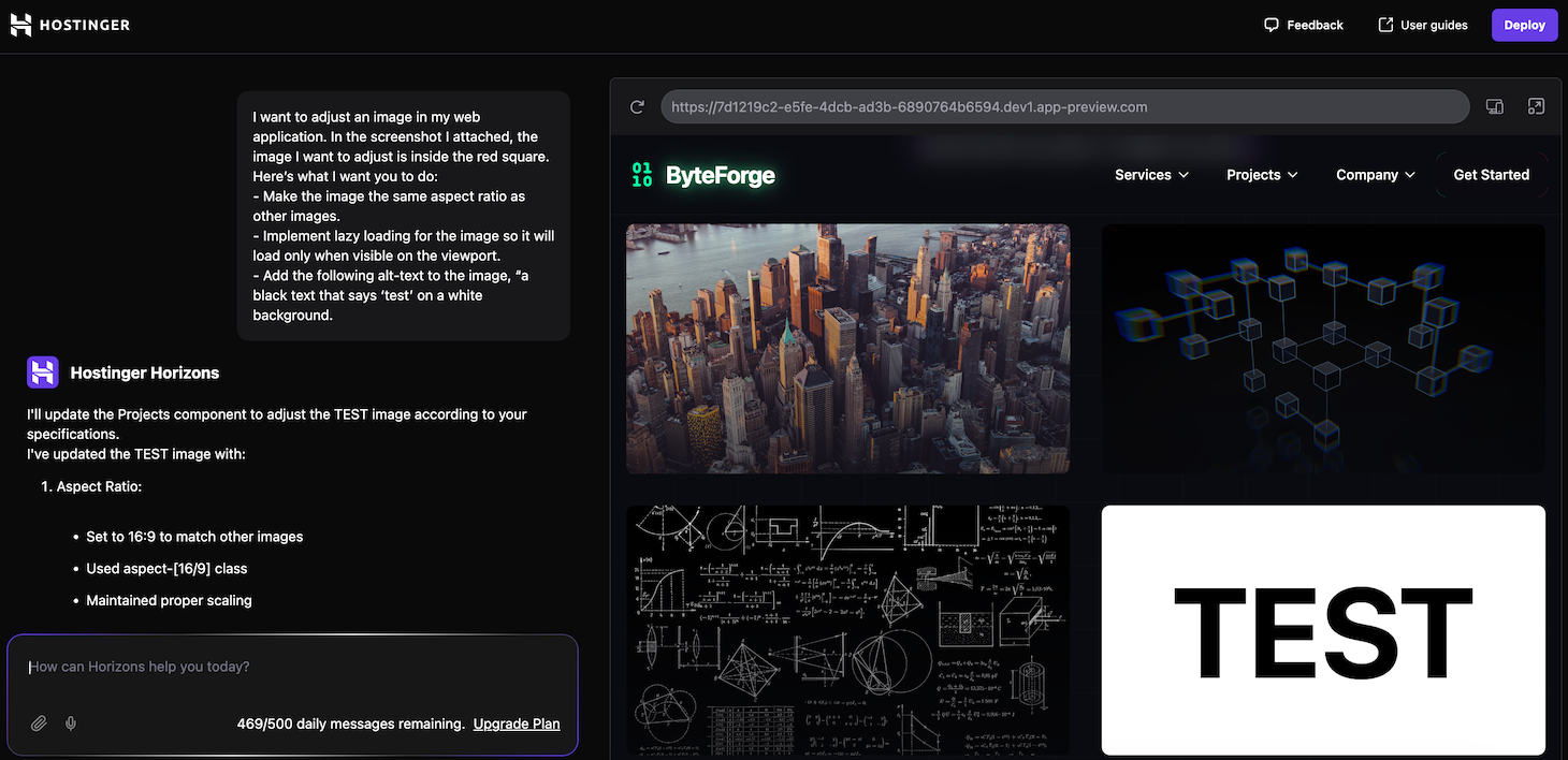 Web app design principles with Hostinger Horizons
