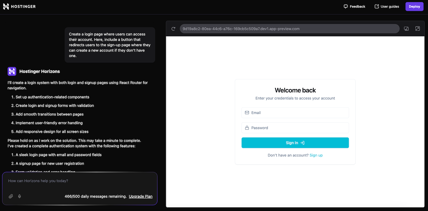 Create A Web App With Hostinger Horizons Step By Step Guide