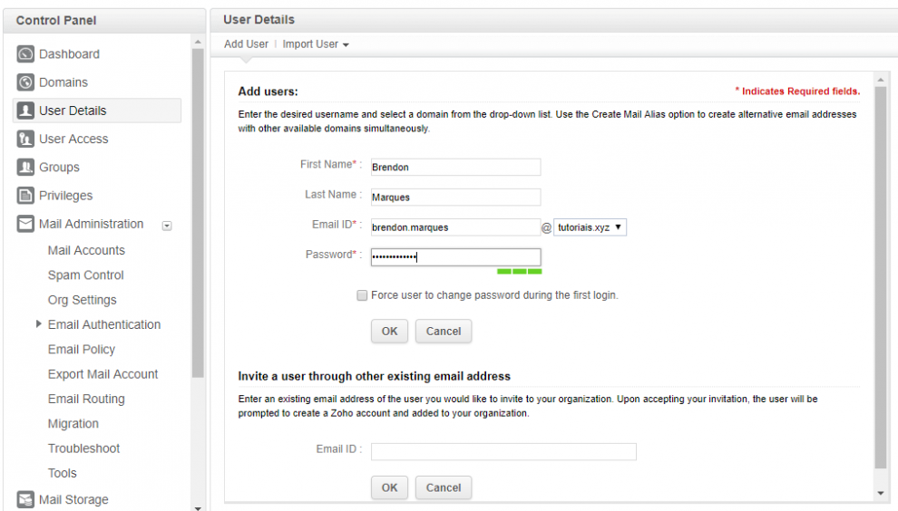 Como configurar Zoho Mail para enviar e receber emails