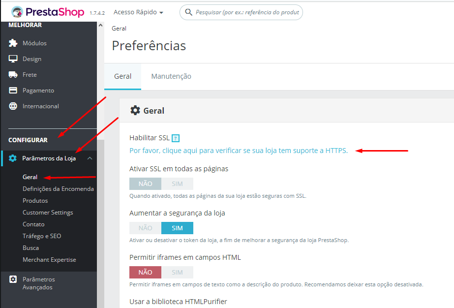 Como adicionar SSL no PrestaShop