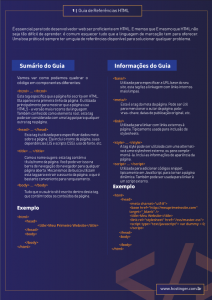 Guia de Referências HTML - Códigos HTML Prontos para Usar