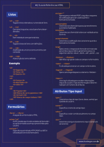 Guia de Referências HTML - Códigos HTML Prontos para Usar