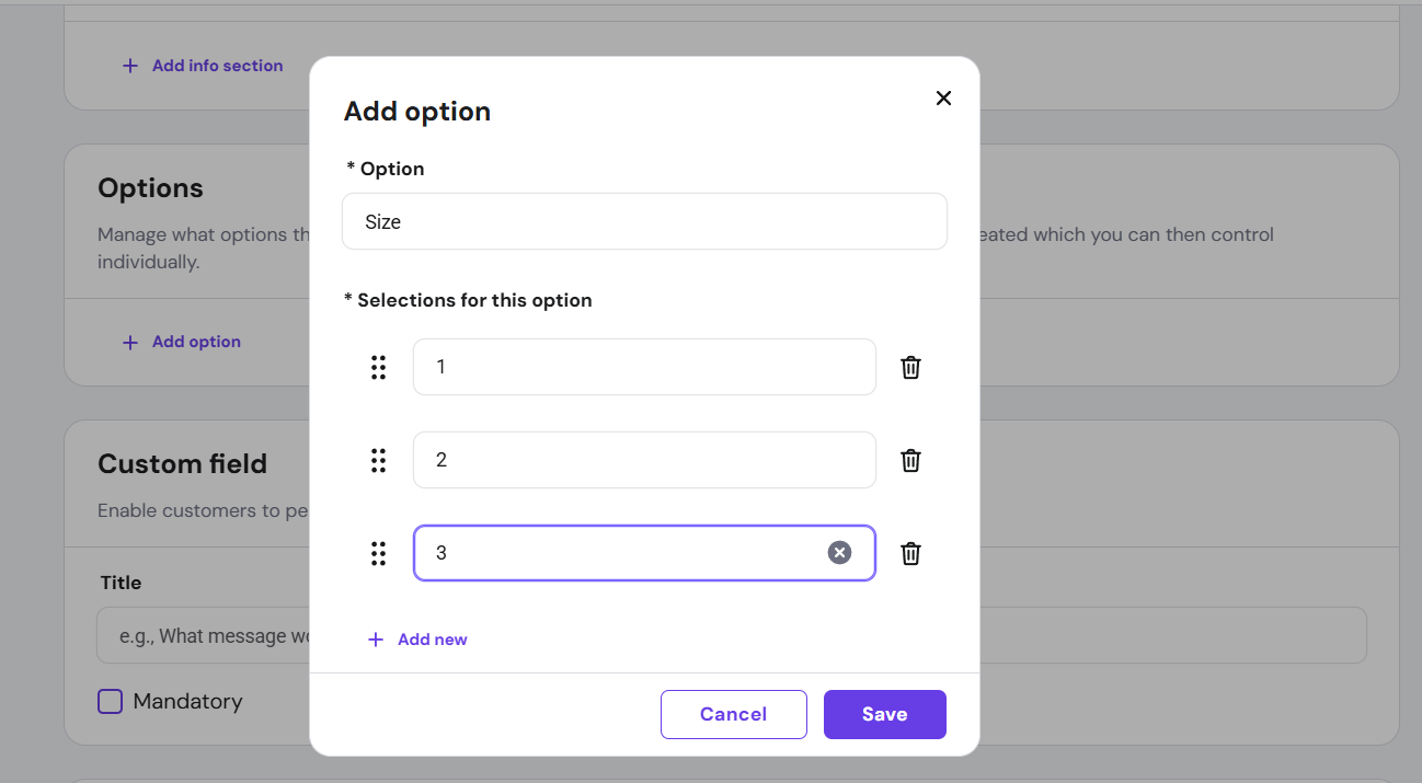 Hostinger Website Builder: How to Add Product Options - Hostinger Help ...
