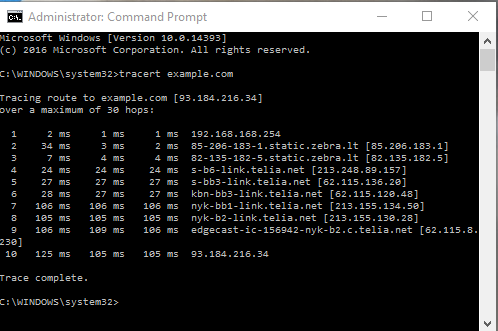 Tracert Command