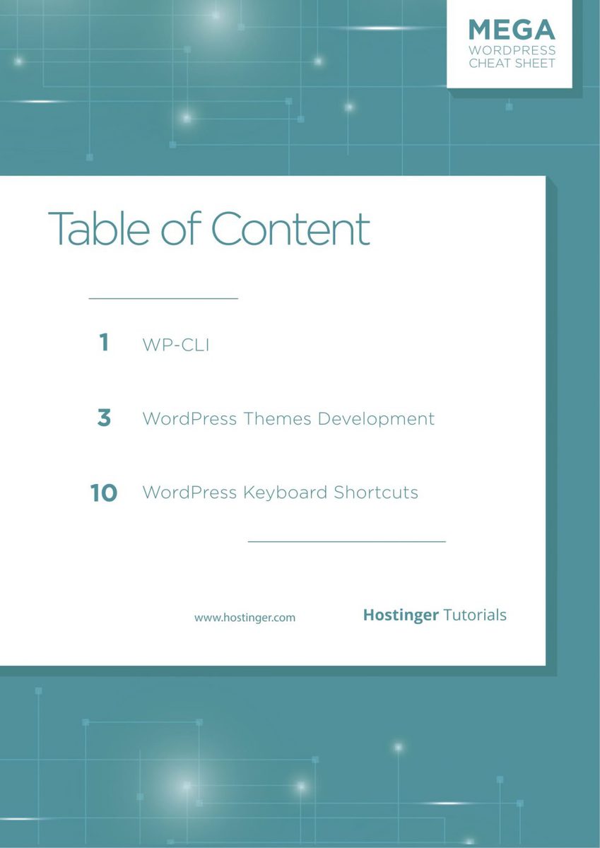 WordPress Cheat Sheet
