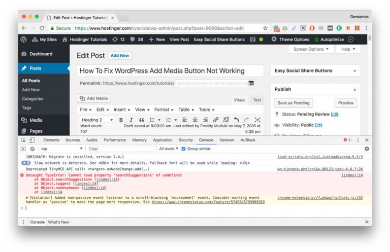 How To Fix Wordpress Add Media Button Not Working