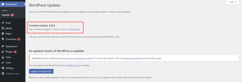 How to Downgrade WordPress Website to a Previous Version