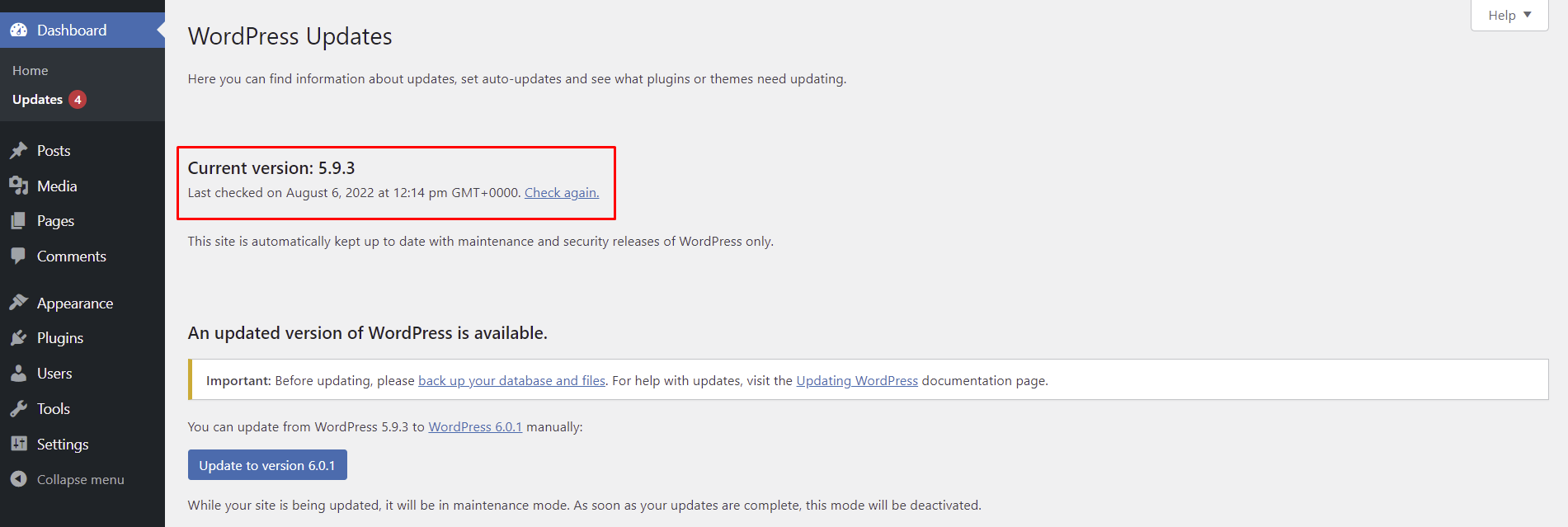 How To Downgrade Wordpress Website To A Previous Version