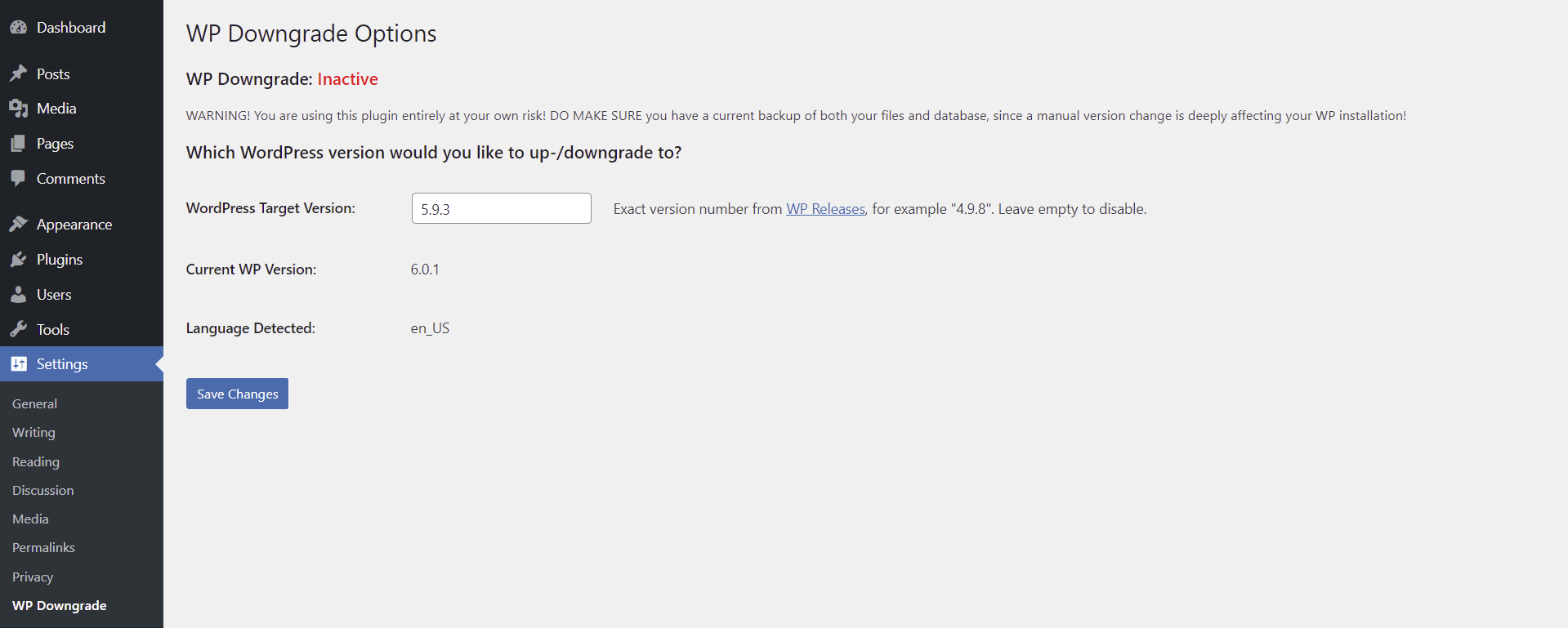 How to Downgrade WordPress Website to a Previous Version