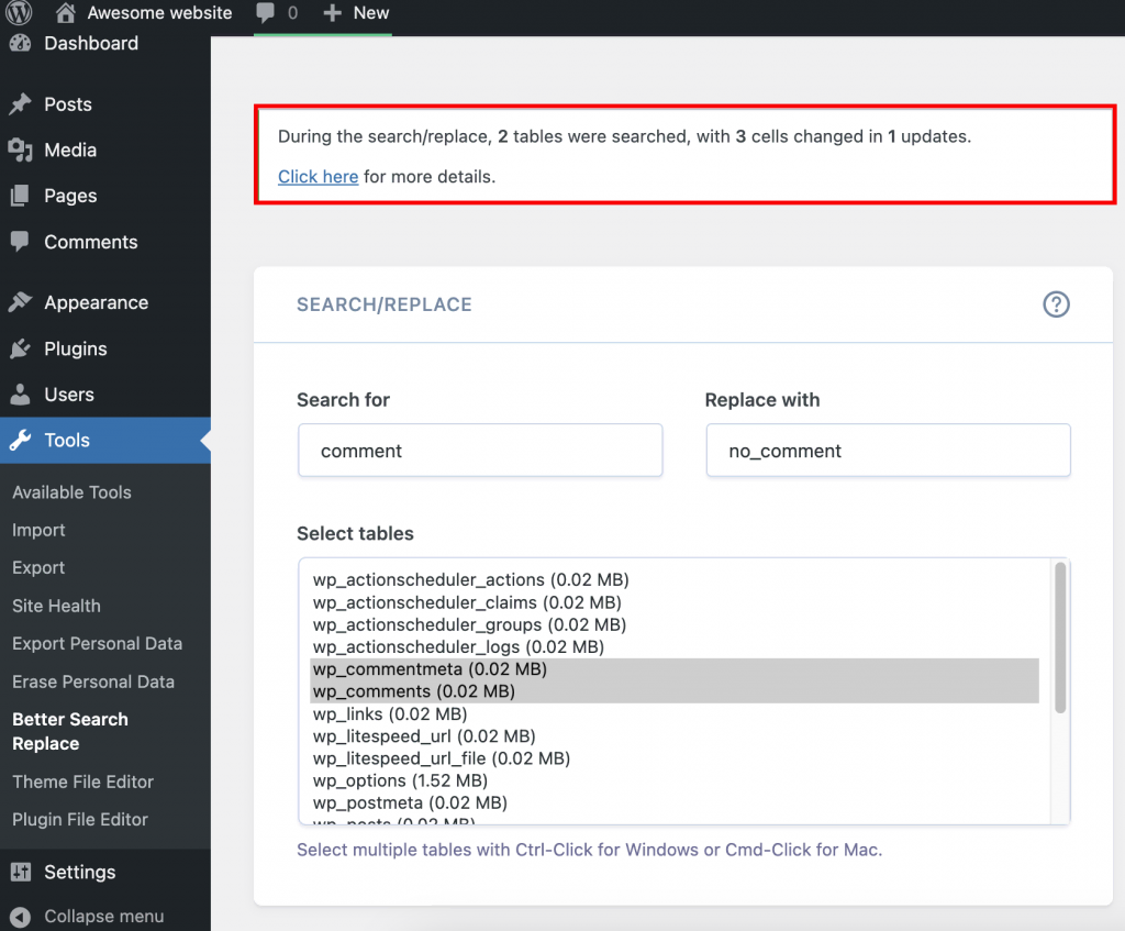 How To Run A WordPress Search And Replace In The Database