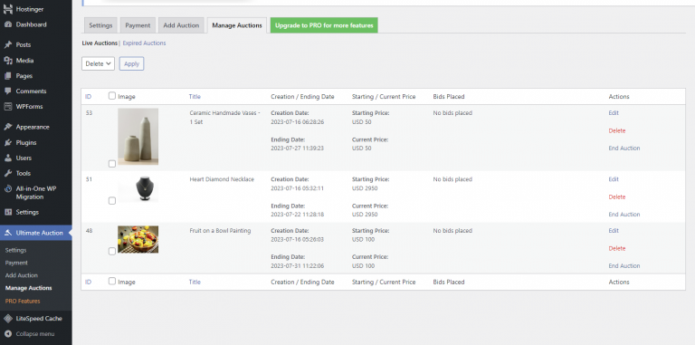 7 Best WordPress Auction Plugins + How to Setup Auction Site