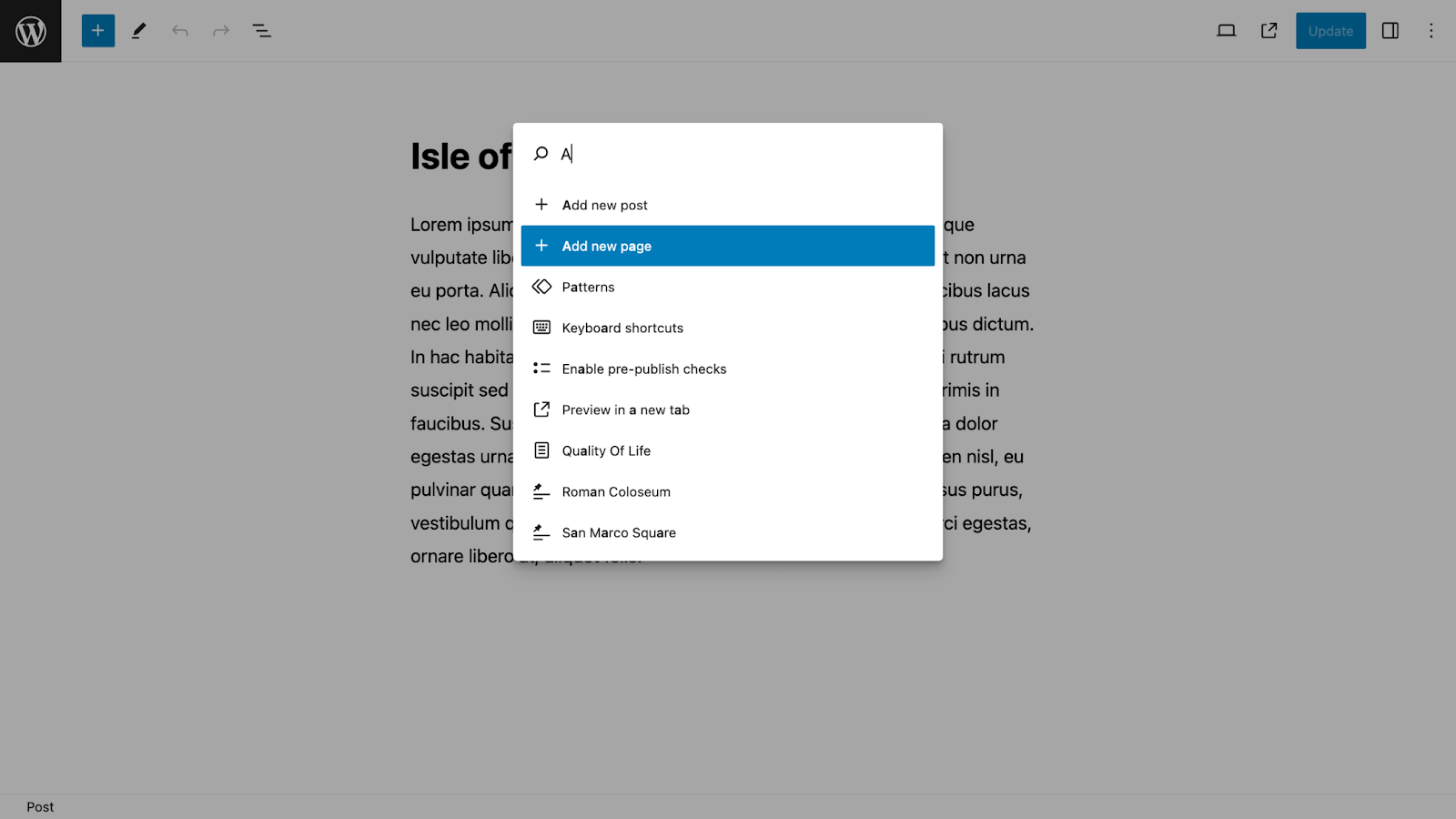 WordPress Command Palette: What Is It And How to Use It