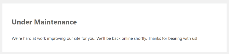WordPress Maintenance Mode: How to Enable and Troubleshoot
