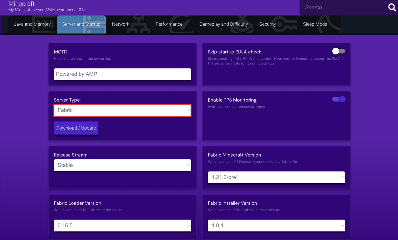 How to install the Fabric mod loader on a Minecraft server