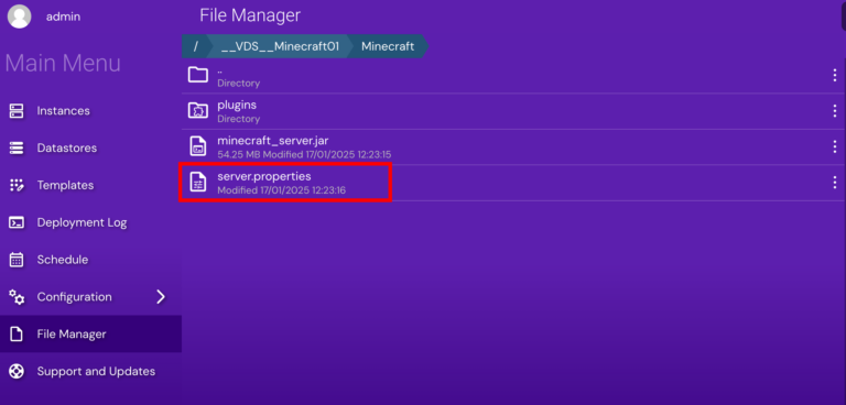 How to configure Minecraft server properties file