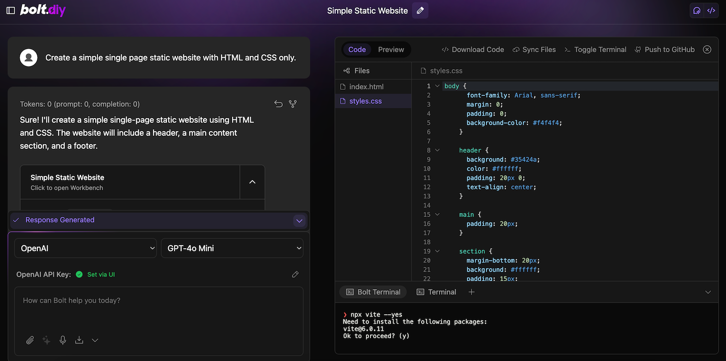 How to install bolt.new