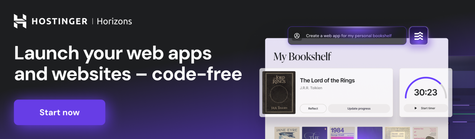 Create a web app with Hostinger Horizons: step-by-step guide