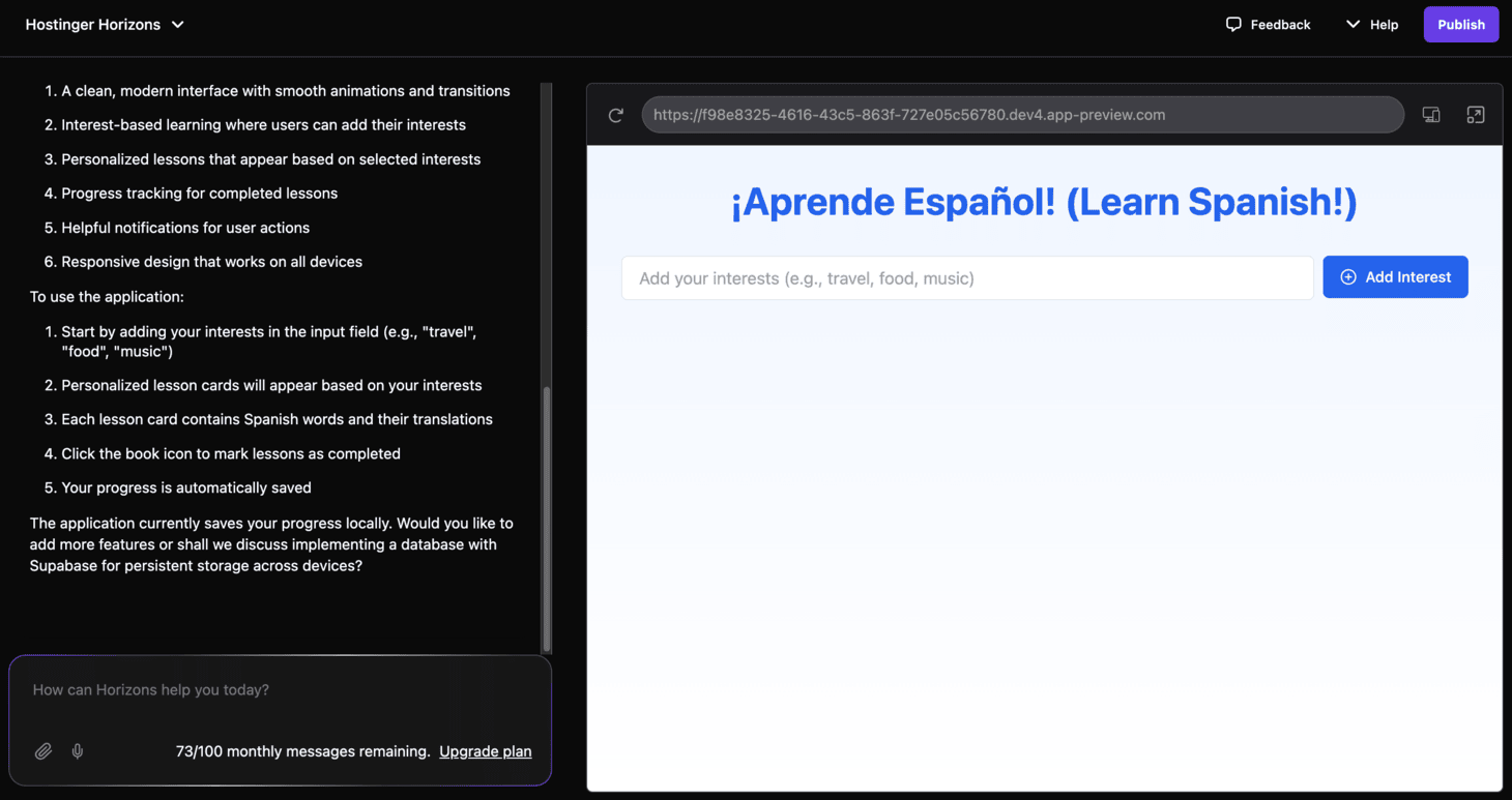 How to create a language learning web app in under one hour