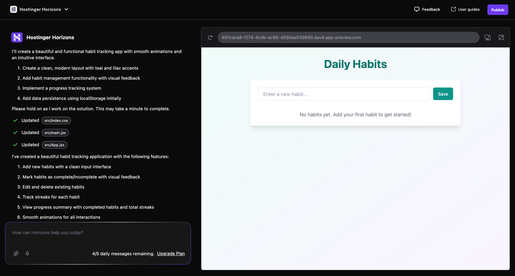 How I Built A Habit Tracking Web App With Hostinger Horizons