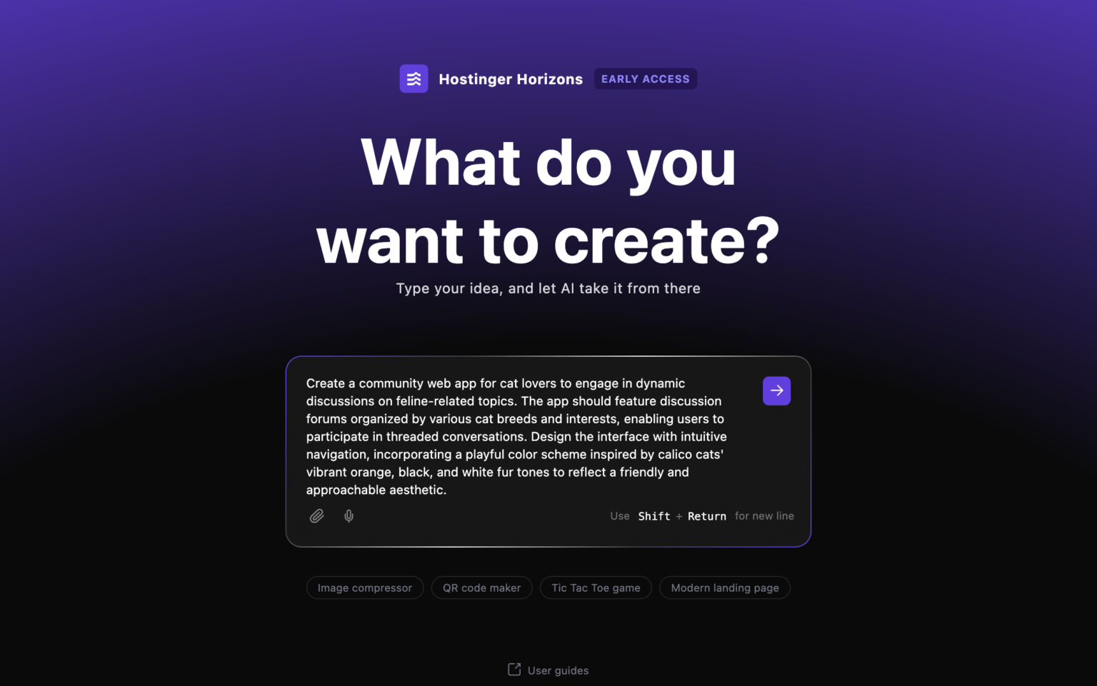 How I created my community web app with Hostinger Horizons