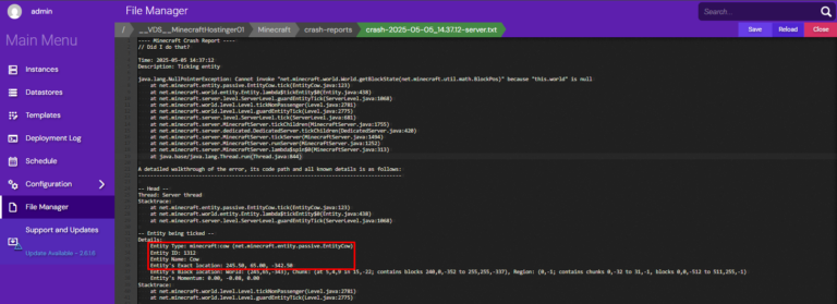 How to fix the ticking entity crash error in Minecraft