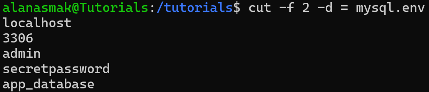 How to use the Linux cut command