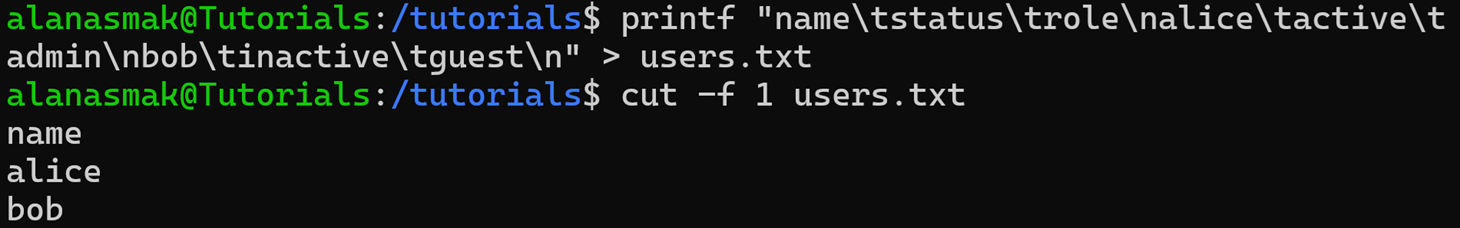 How to use the Linux cut command