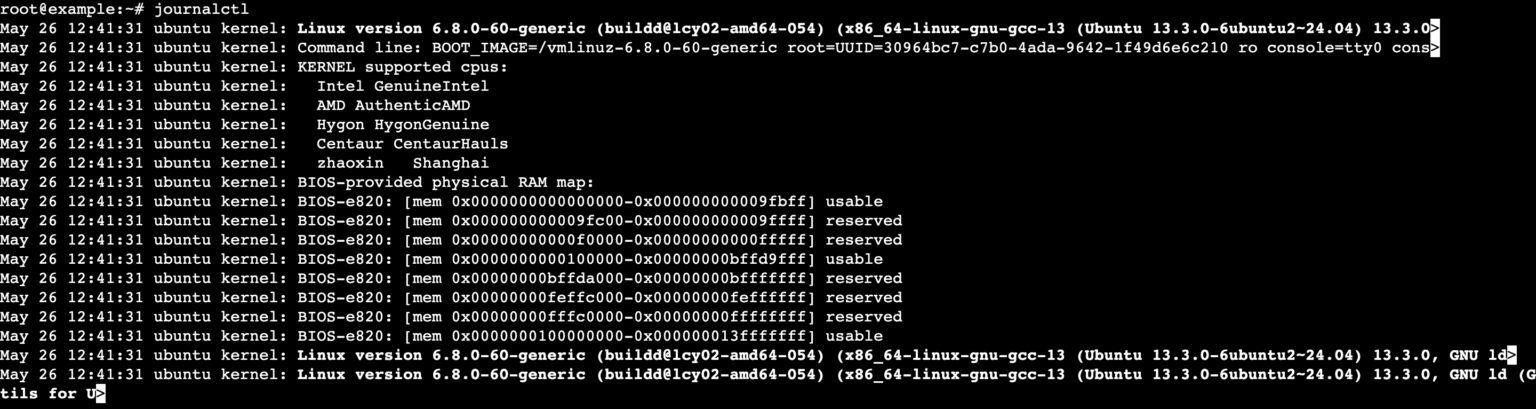 journalctl command in Linux