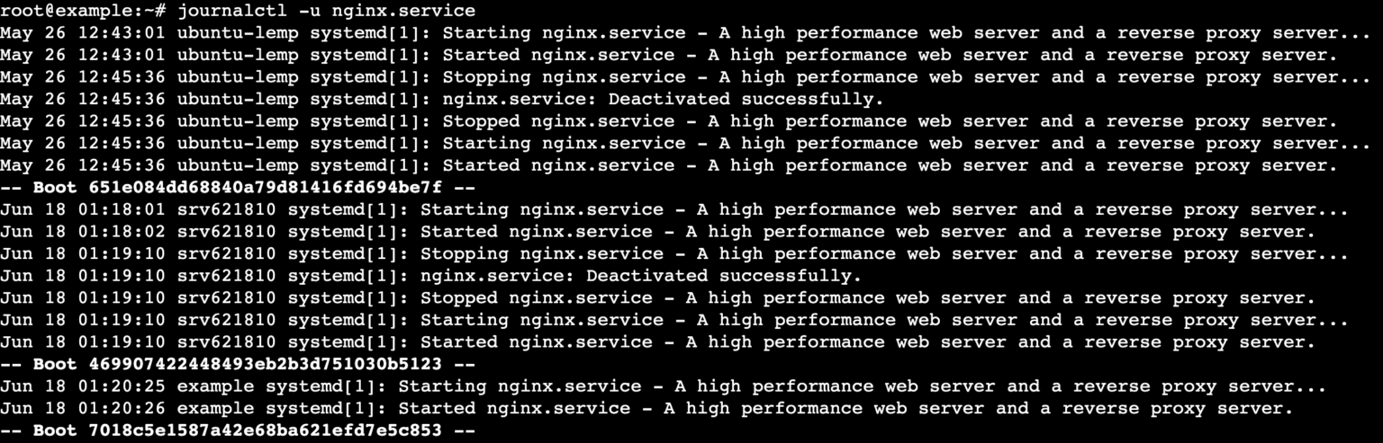 journalctl command in Linux